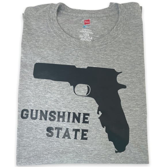 Hanes | Shirts | Hanes Gray Tshirt Florida Gunshine State Short Sleeve ...